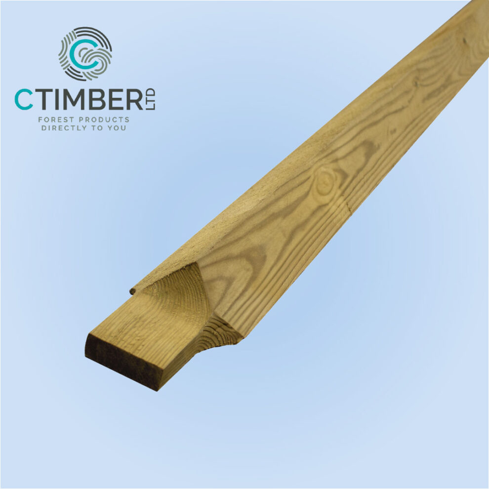 75 x 75mm Arris Rail Ended - Green Treated 3.0m - ctimber.co.uk